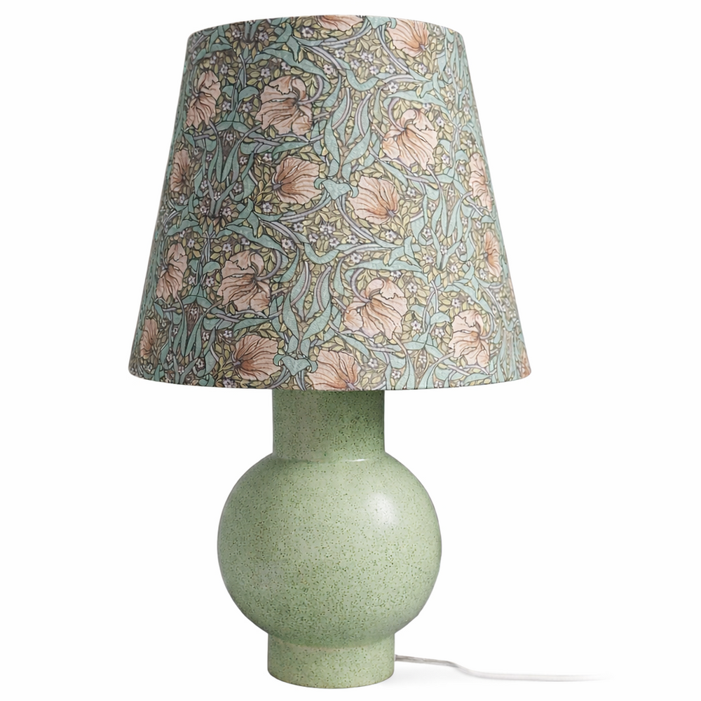 Green base table lamp with Morris & Co Shade – LAZARO living | HKLIVING USA